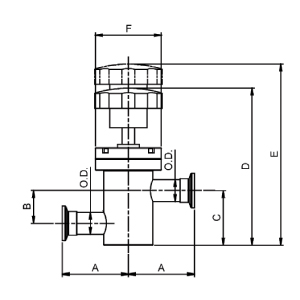 Manual In-line valve KF flange(CO-AV-KF-180-M)